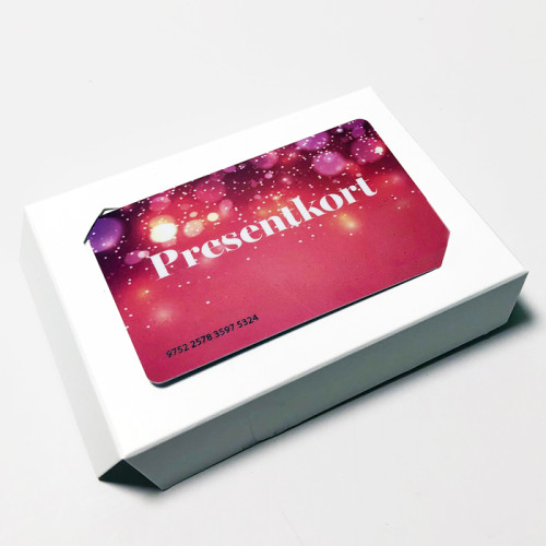 Innlegg 112x82 for gavekort hvit (100-pakke)